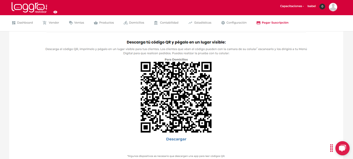Cómo generar el código QR y link del menú digital