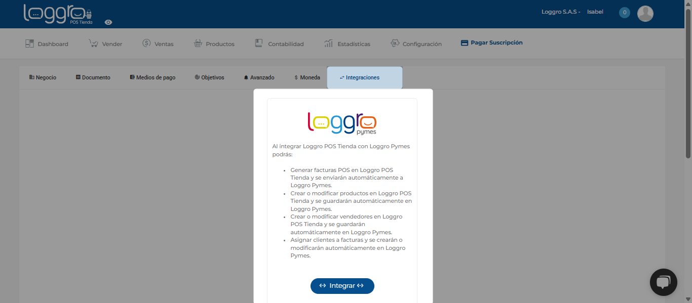 Que configuraciones se deben realizar para integrar POS Tienda con ...