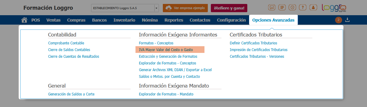 Cómo verificar la información de IVA mayor valor del costo o gasto para ...