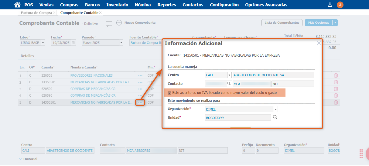 Cómo verificar la información de IVA mayor valor del costo o gasto para ...