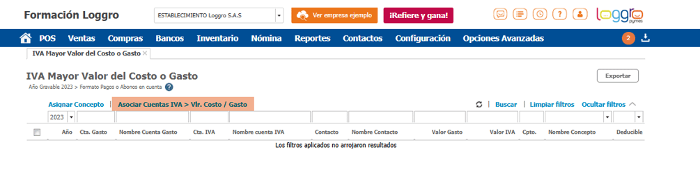 Cómo verificar la información de IVA mayor valor del costo o gasto para ...