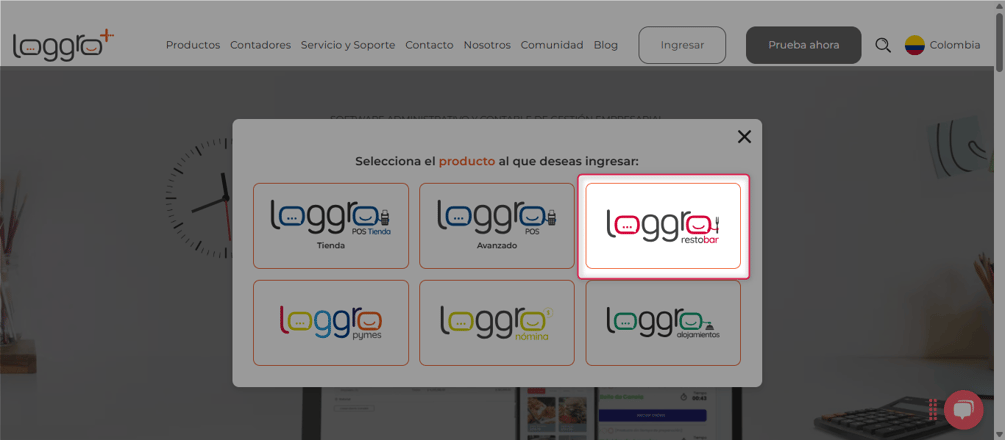 Cómo iniciar sesión en Loggro Restobar